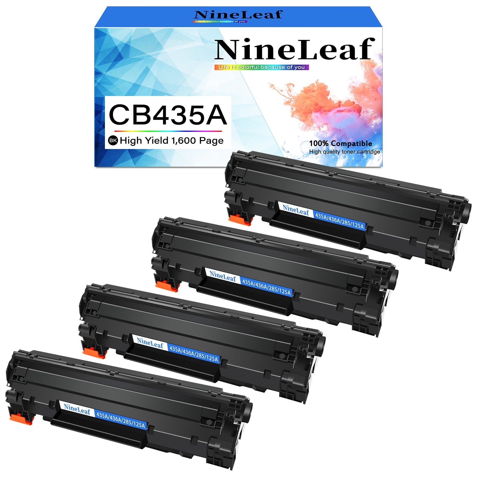 NineLeaf Compatible Toner Cartridge Replacement for HP 35A CB435A works ...