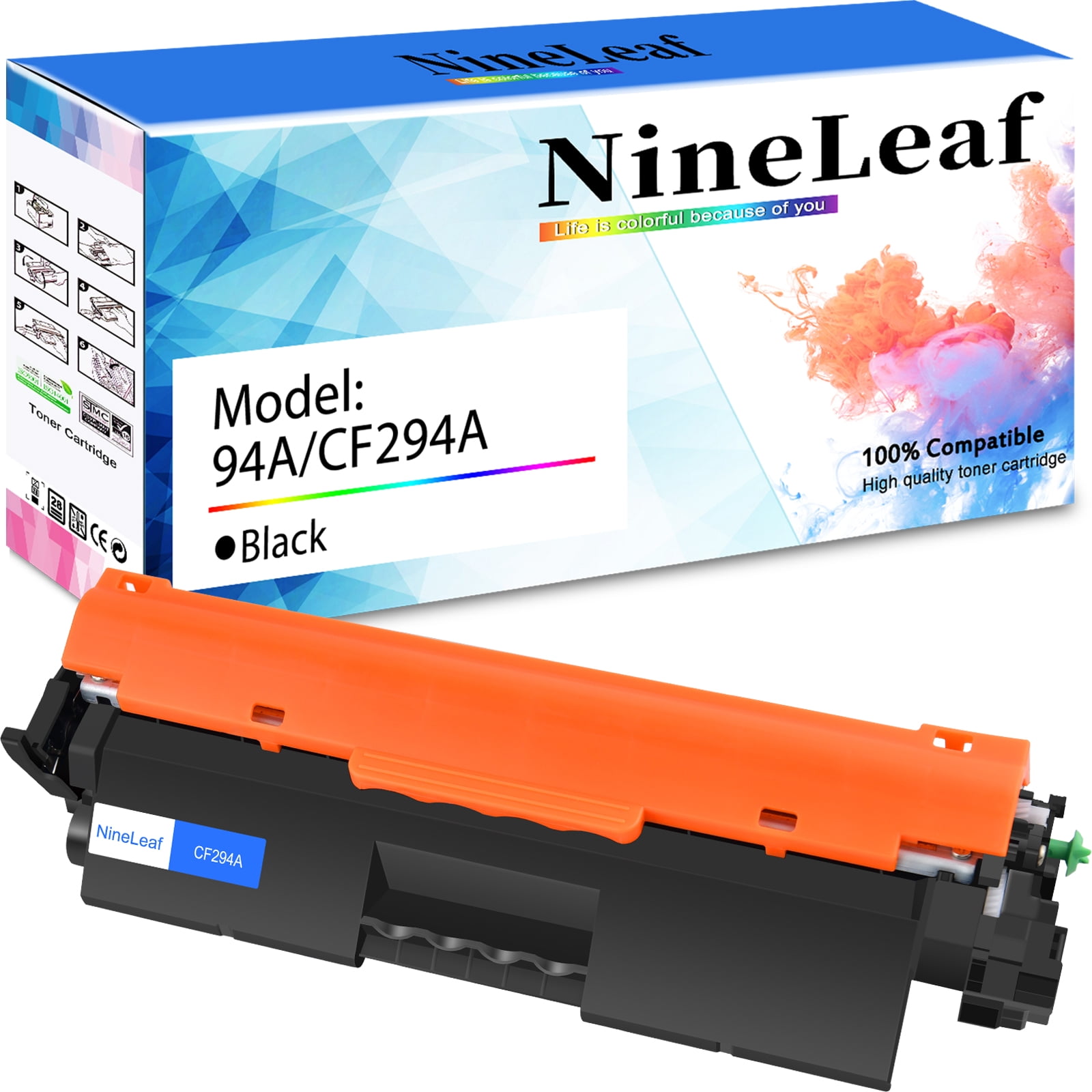 NineLeaf Compatible Toner Cartridge Replacement for HP 94A CF294A to ...