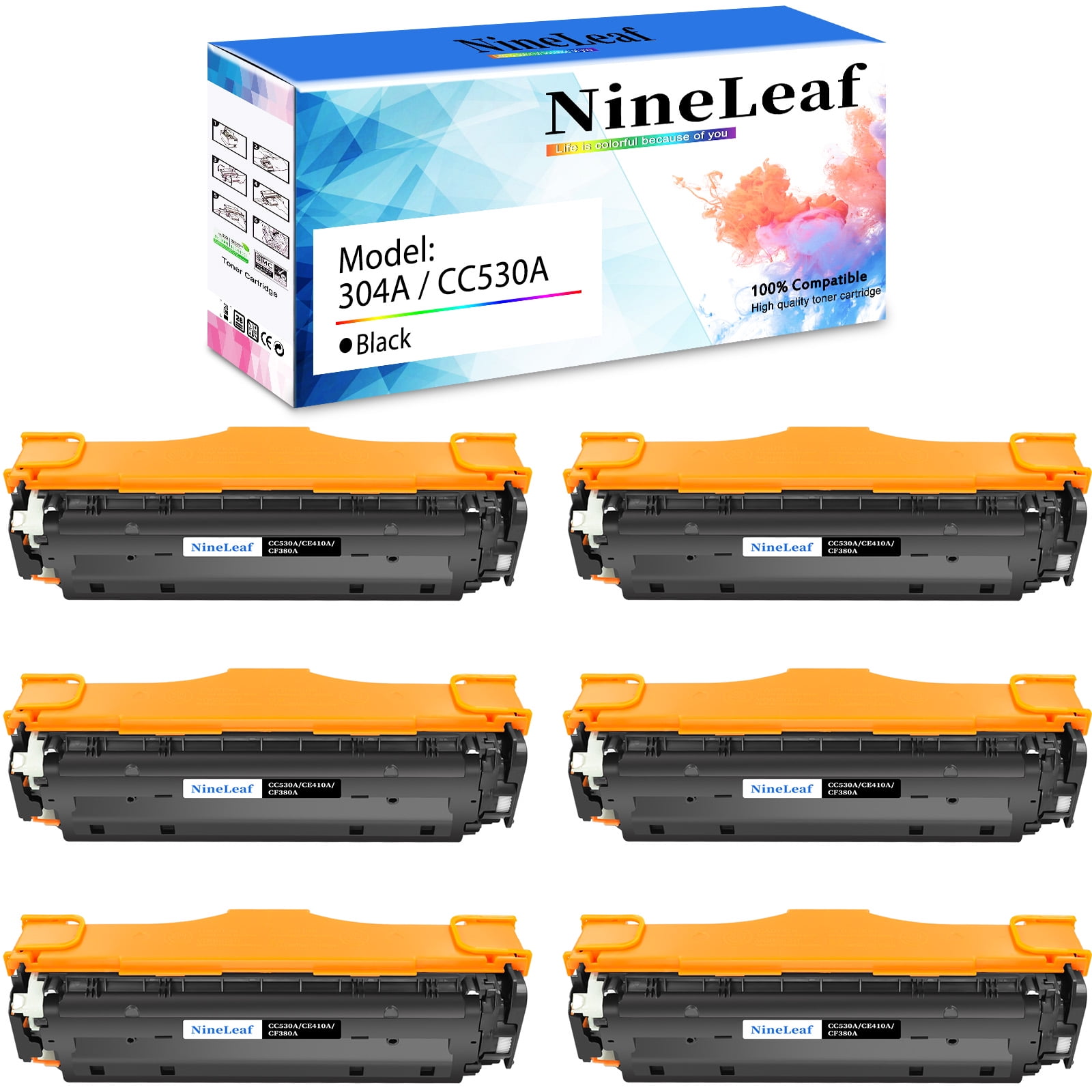 NineLeaf High Capacity Compatible Toner Cartridge Replacement for HP ...
