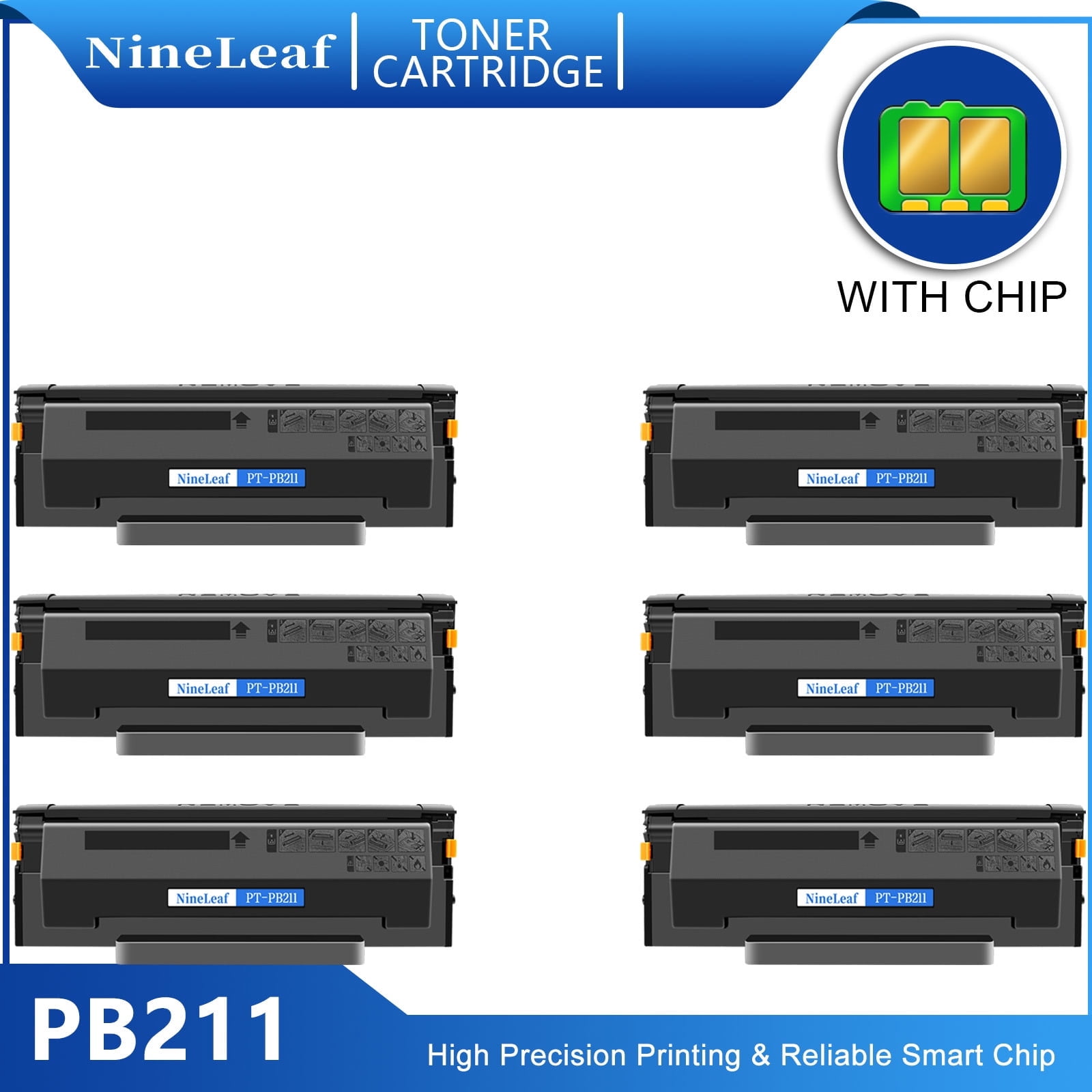 NineLeaf PB211 PB-211E PB211EV Compatible PB-211 Black Toner Cartridge ...