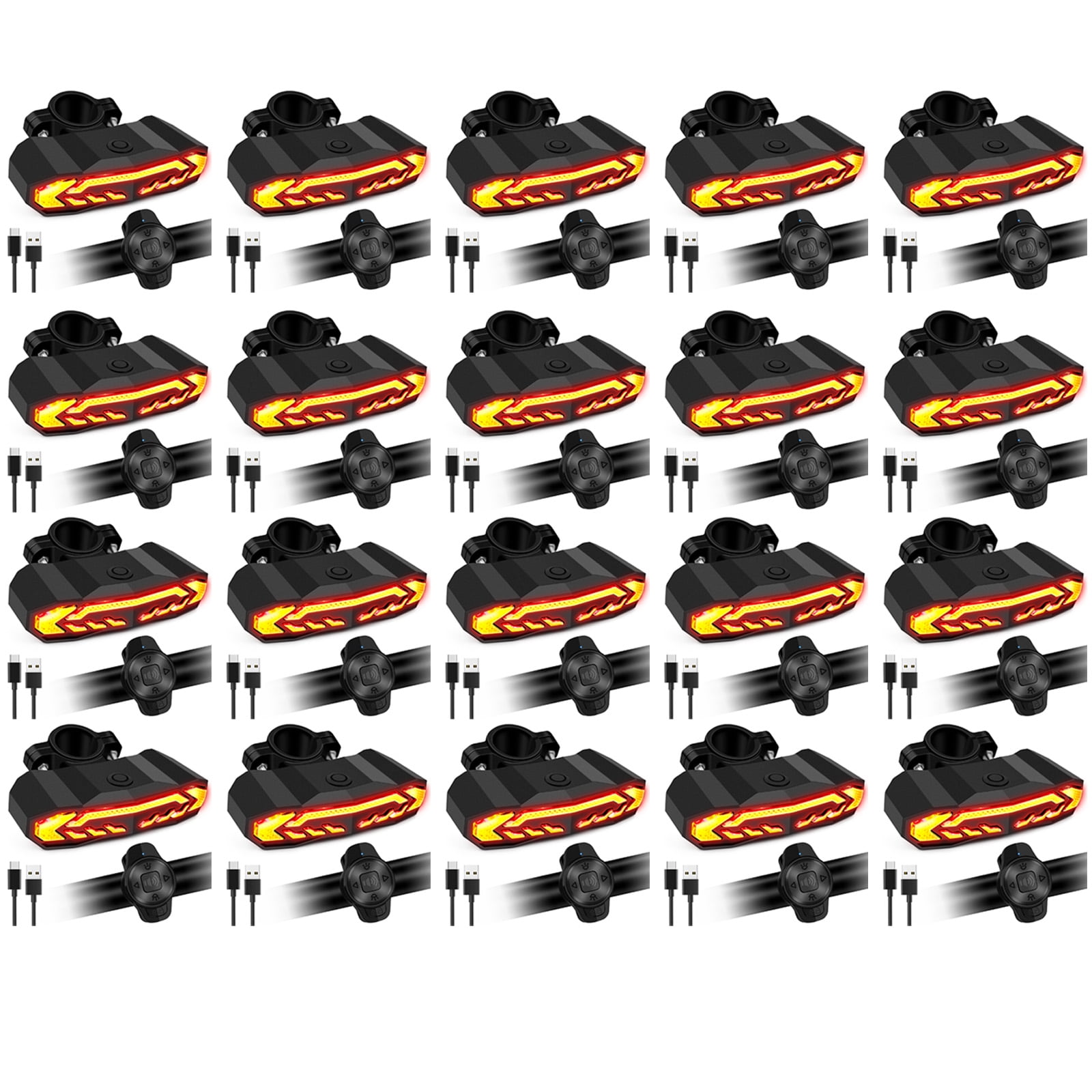 NineLeaf Smart Turn Signal,Bike Tail Light Rechargeable,Wireless Turn ...