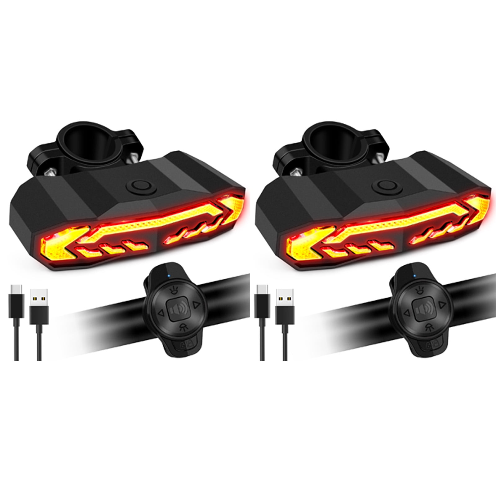 NineLeaf Smart Turn Signal,Bike Tail Light Rechargeable,Wireless Turn ...