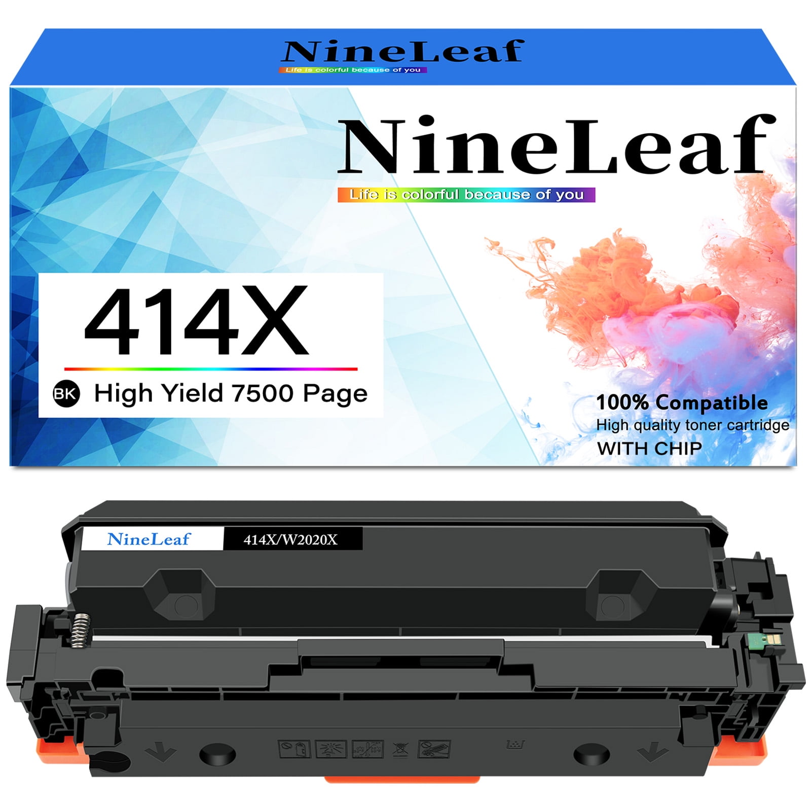 NineLeaf [With Chip] Compatible Toner Cartridge Replacement for HP 414X ...
