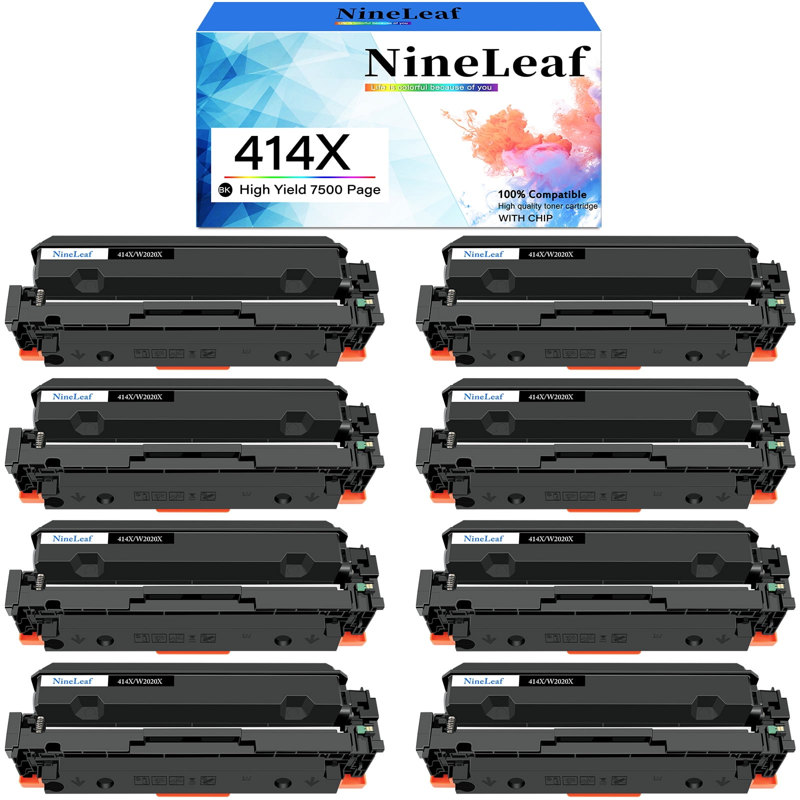 NineLeaf [With Chip] Compatible Toner Cartridge Replacement for HP 414X ...