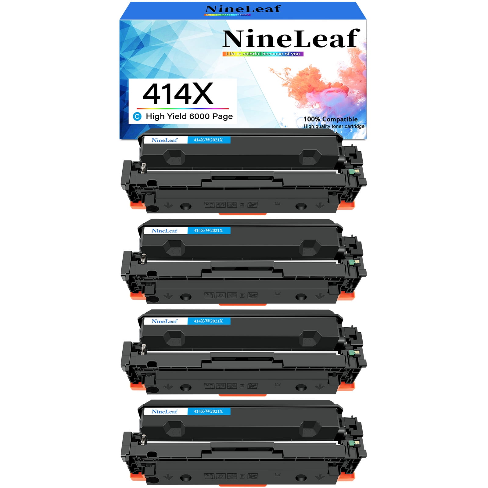 NineLeaf [With Chip] Compatible Toner Cartridge Replacement for HP 414X ...