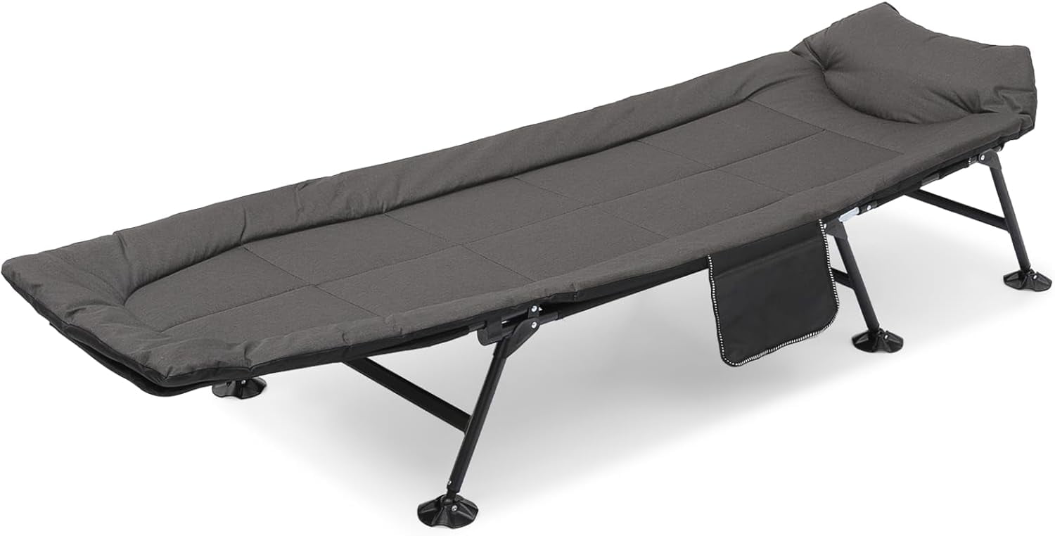 NineSix 80" Folding Camping Cot for Adults up to 250lbs, Portable ...