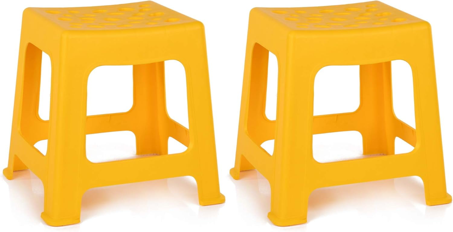 NineSix Plastic Stools 12.5/18 Inch Nesting Stools Portable Backless ...