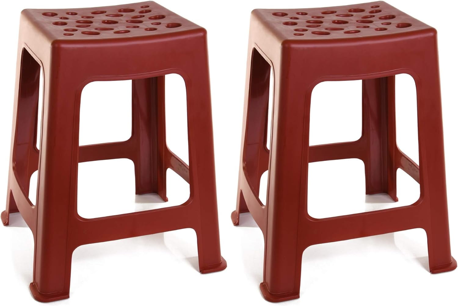 NineSix Plastic Stools 12.5/18 Inch Nesting Stools Portable Backless ...