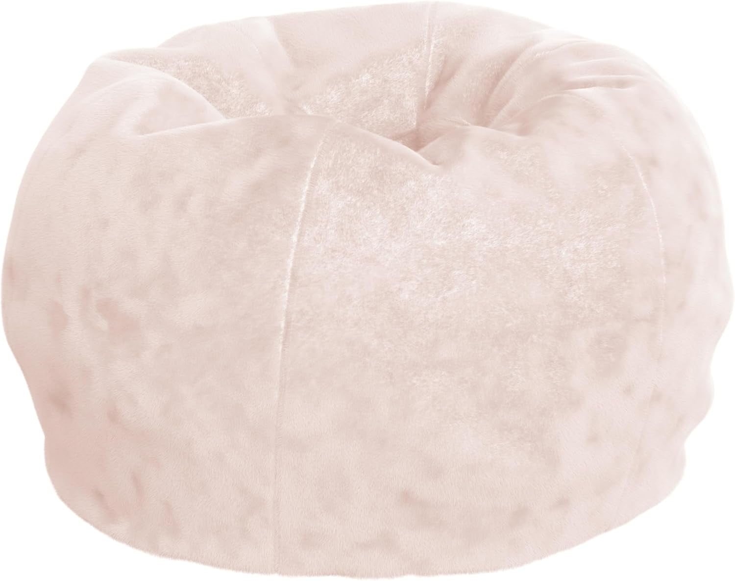 NineSix Small White Furry Bean Bag Chair for Kids and Teens Lightweight ...