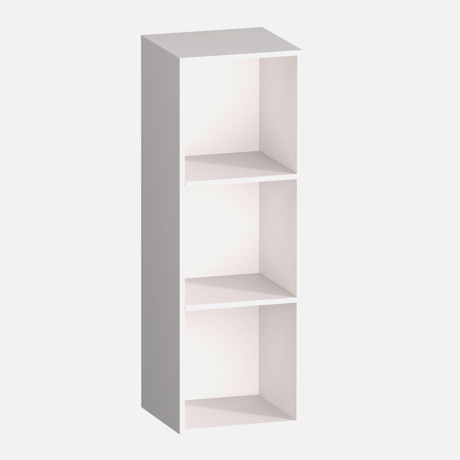 NineSix Storage Organizer, 3 Tier Cube Low Bookcase Freestanding ...
