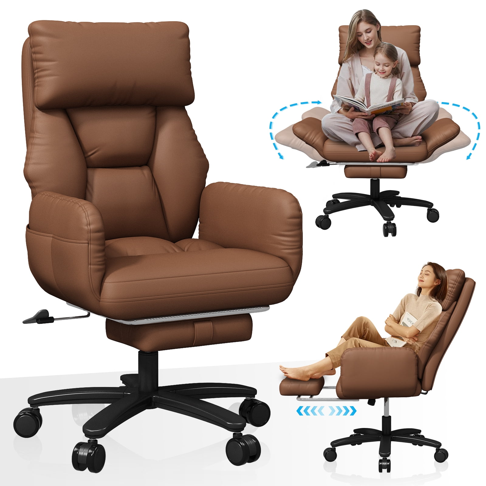 Ninecer 500 lbs Big and Tall Office Chair Extra Wide, Executive Office ...