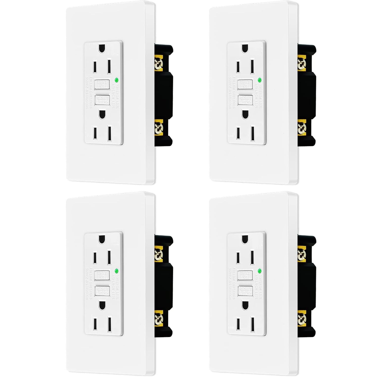 Nineleaf GFCI Outlet 15 Amp, Non Tamper-Resistant with LED Indicator ...