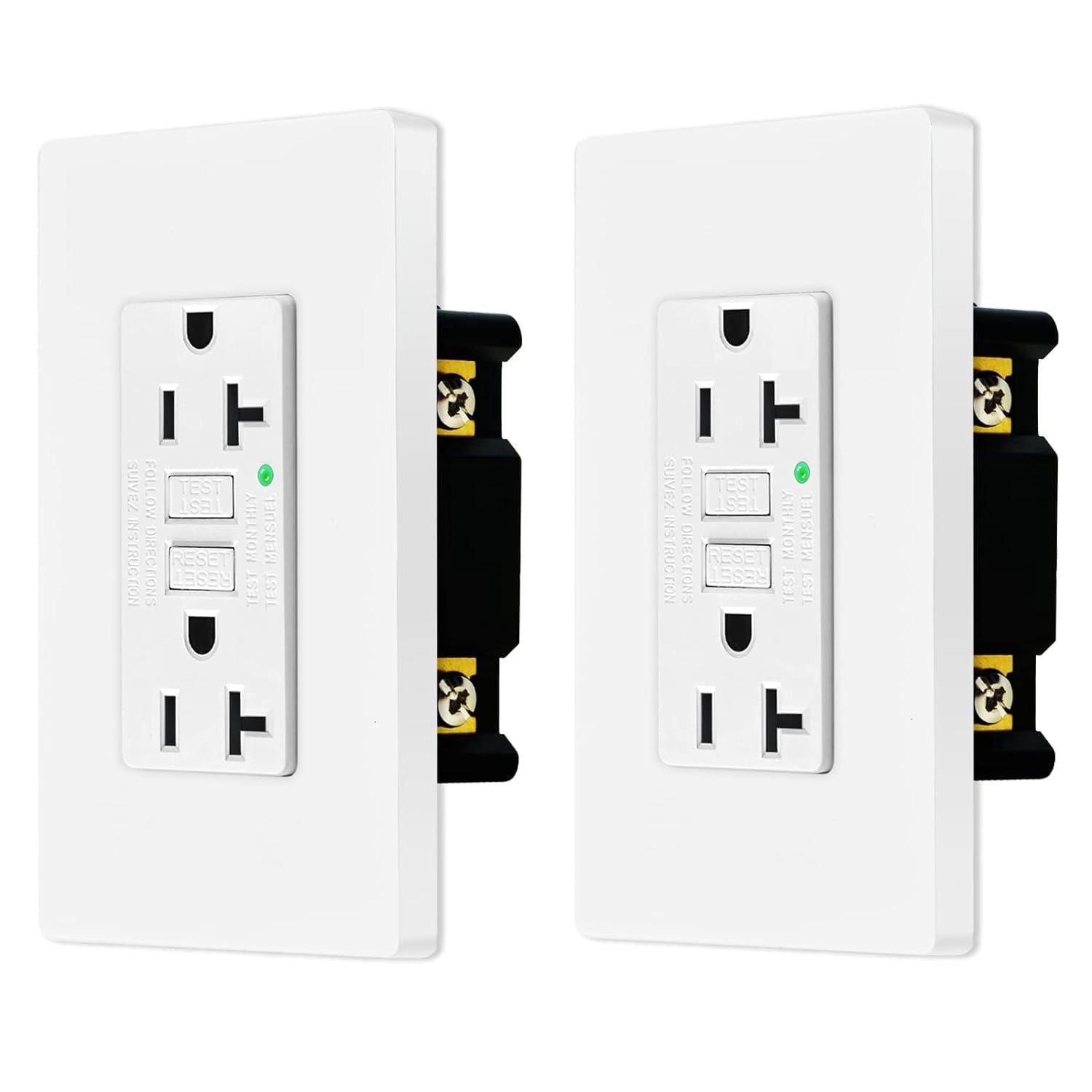 Nineleaf GFCI Outlets 20 Amp, Non-Tamper Resistant, Decor GFI ...