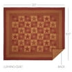 VHC Brands, Beckham, Cotton, 120Wx105L, Luxury King Quilt, Red ...