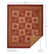 VHC Brands Crosswoods Patchwork Cotton Primitive Bedding Pre-Washed ...