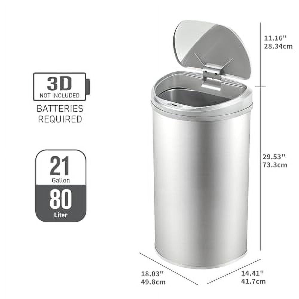 Ninestars 21 Gallons Smart Opening Kitchen Trash Can with Lid, Motion ...