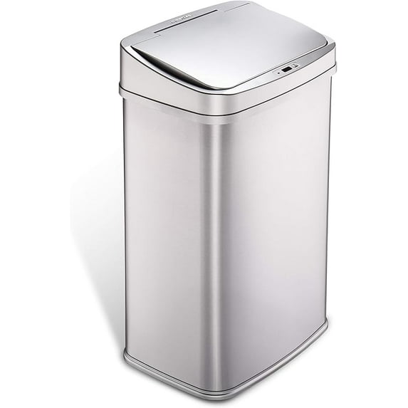 Ninestars Automatic Touchless Infrared Motion Sensor Trash Can, 13 Gal ...