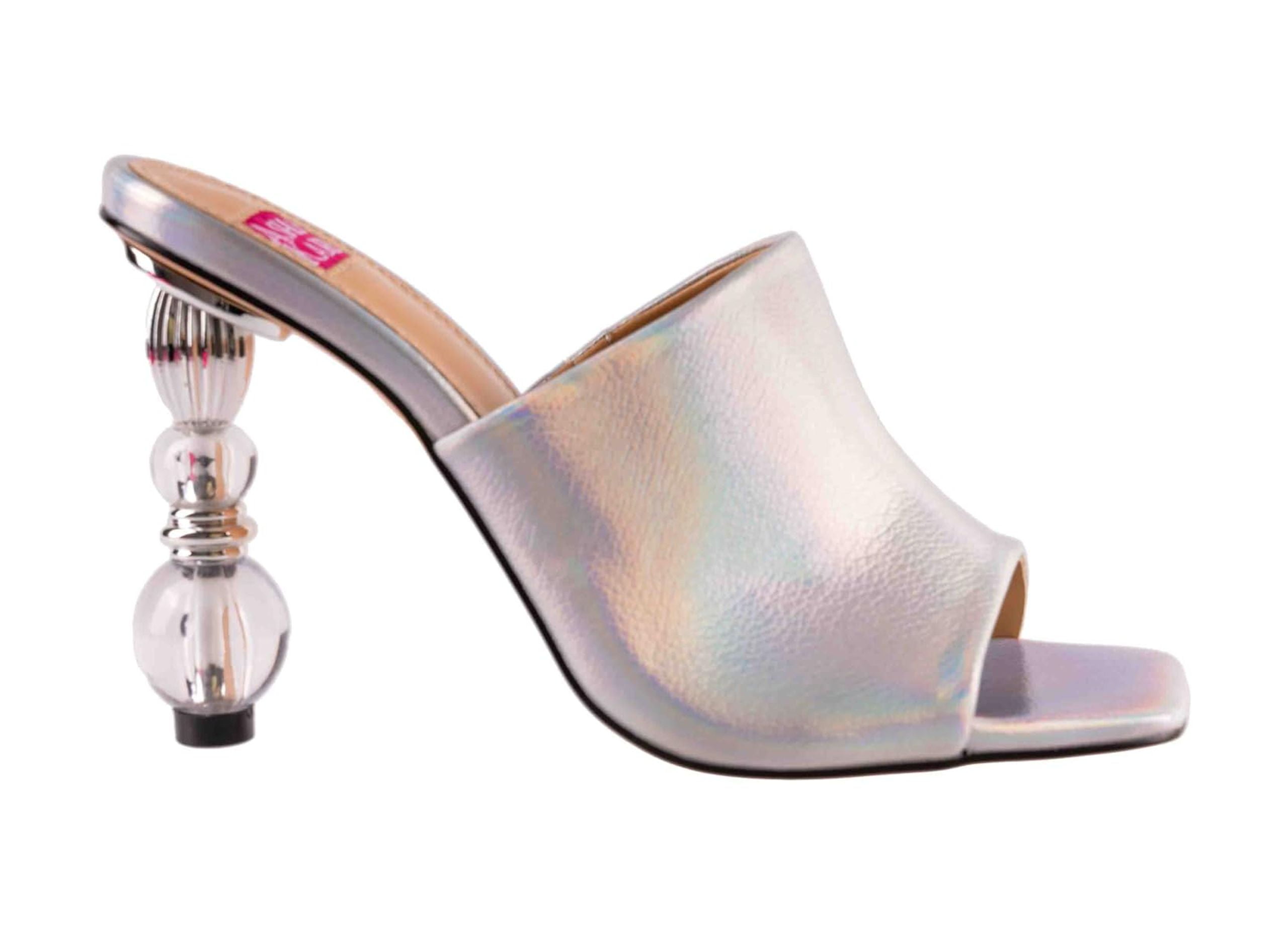 Ninety Union Ashley Kahen Fame Metallic Crystal Ball Heel Mule, Silver ...