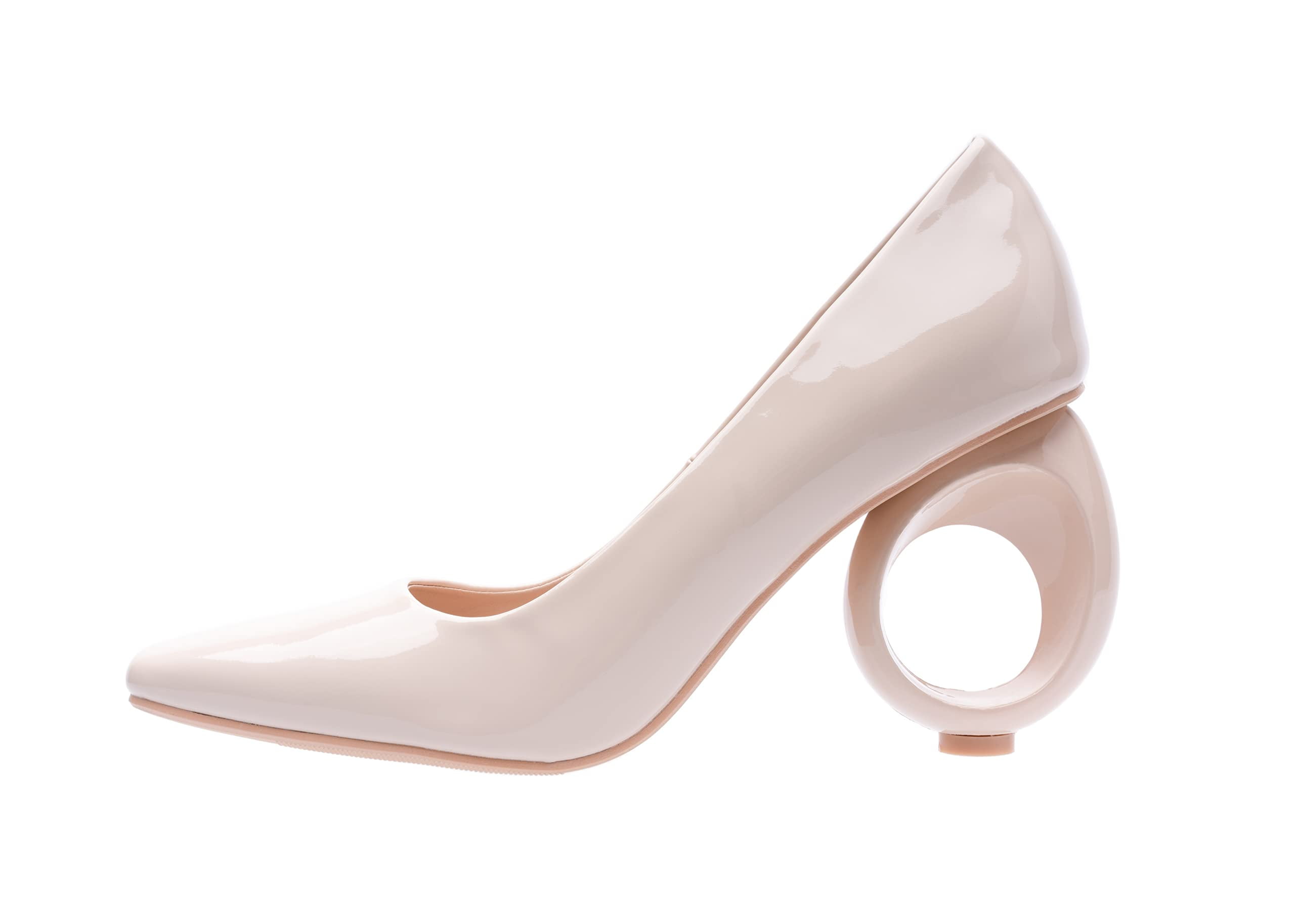 Ninety Union Blast 3.5 Inch Heel Pump On A Circular Heel, Bone, 11 ...