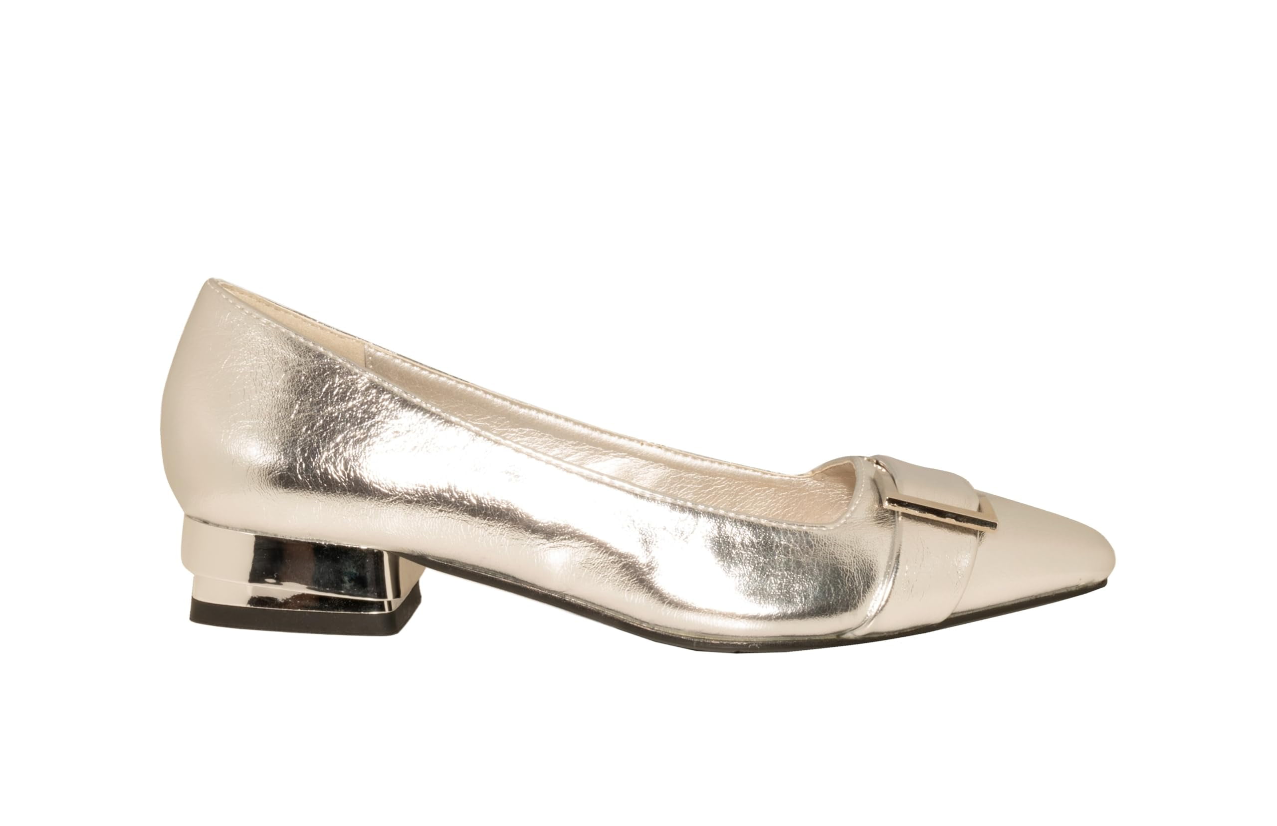 Ninety Union Dove Metallic Heel And Buckle Flat, Silver, 12 - Walmart.com