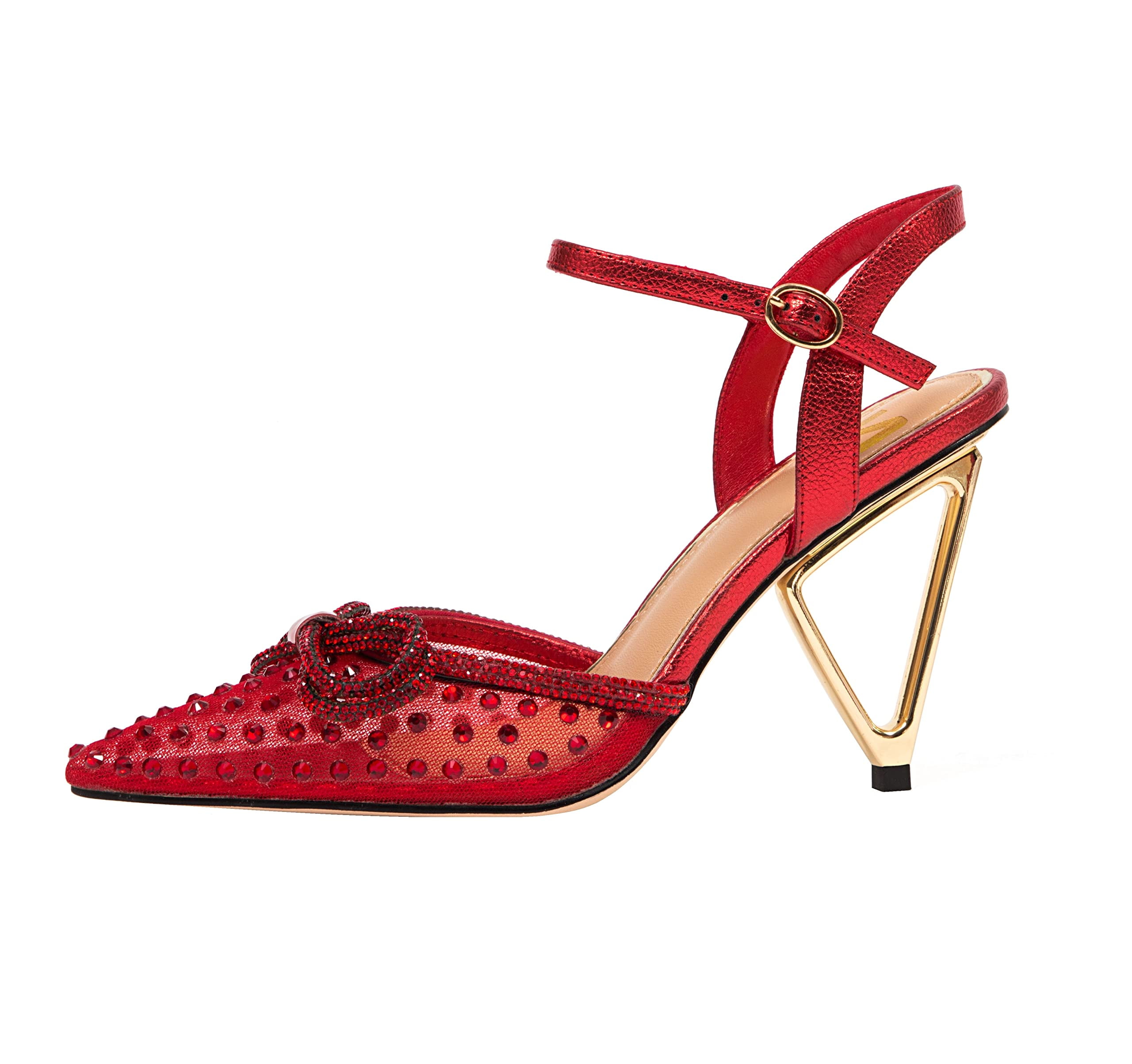 Ninety Union Gloria Pointed Toe Dressy Mesh Pump, Red, 7 - Walmart.com