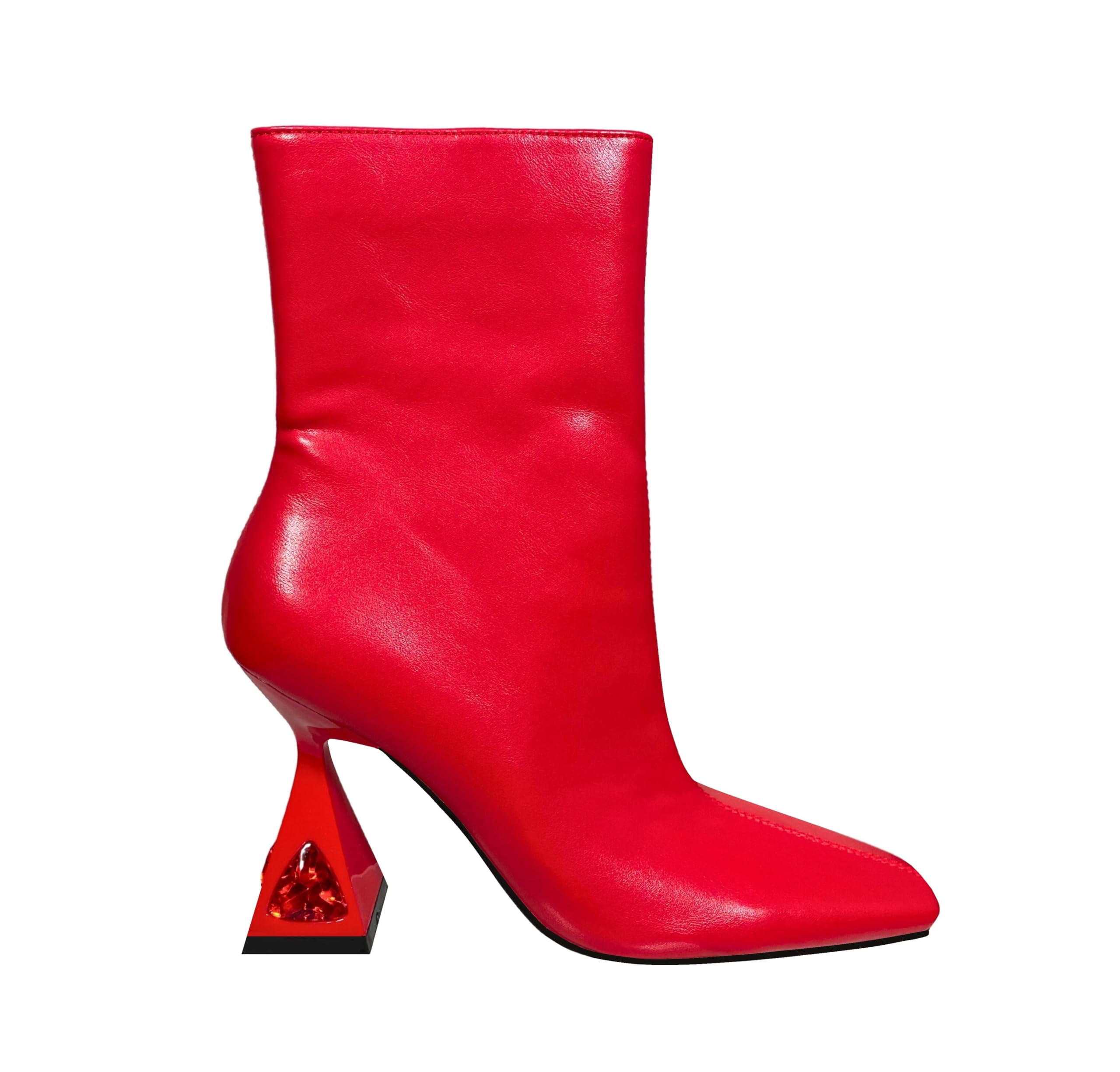 Ninety Union Lady Couture Molly Jewel Metallic Heel Bootie, Red, 4 ...