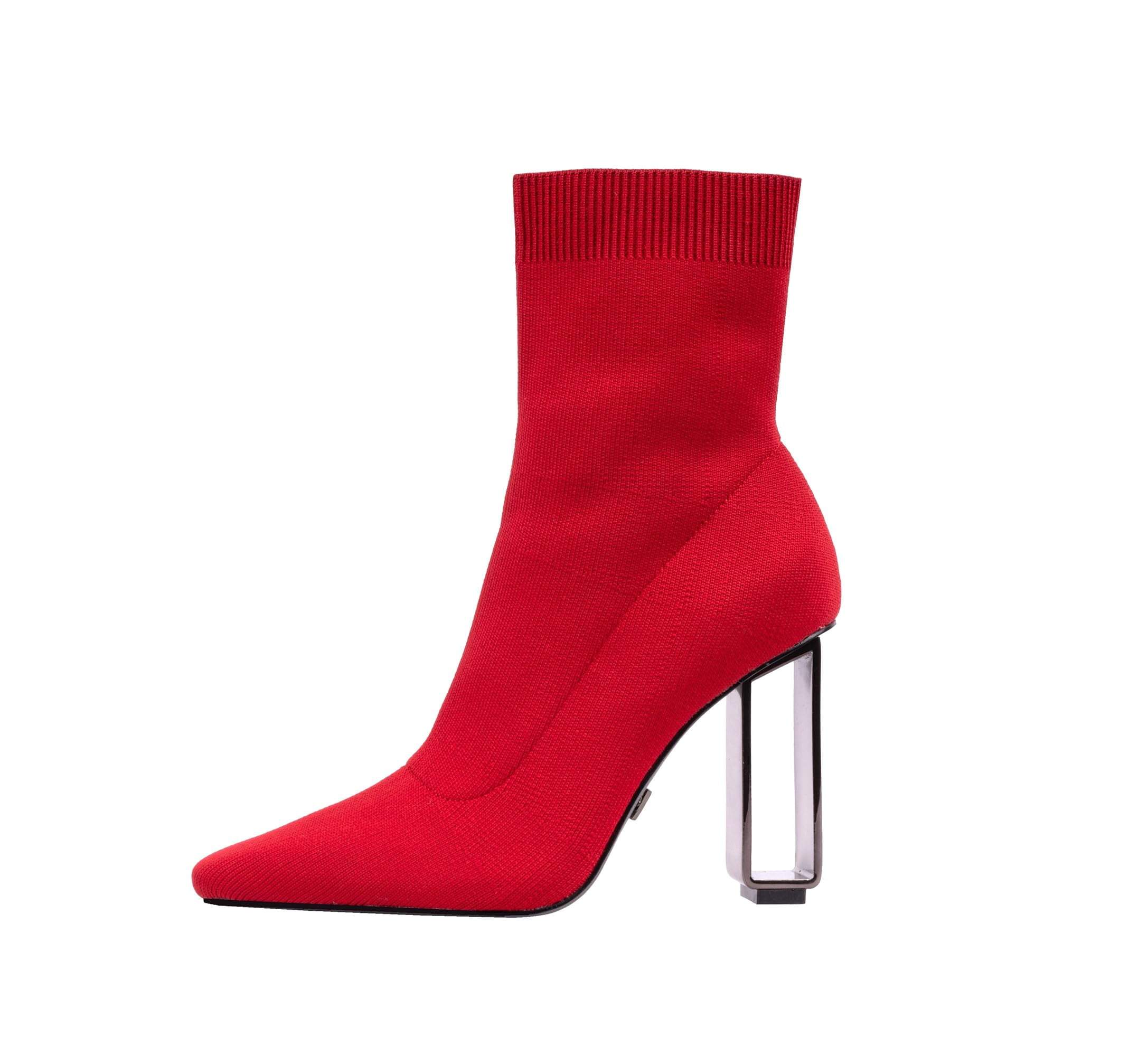 Ninety Union Palace Metal Heel Stretch Bootie, Red, 8 - Walmart.com
