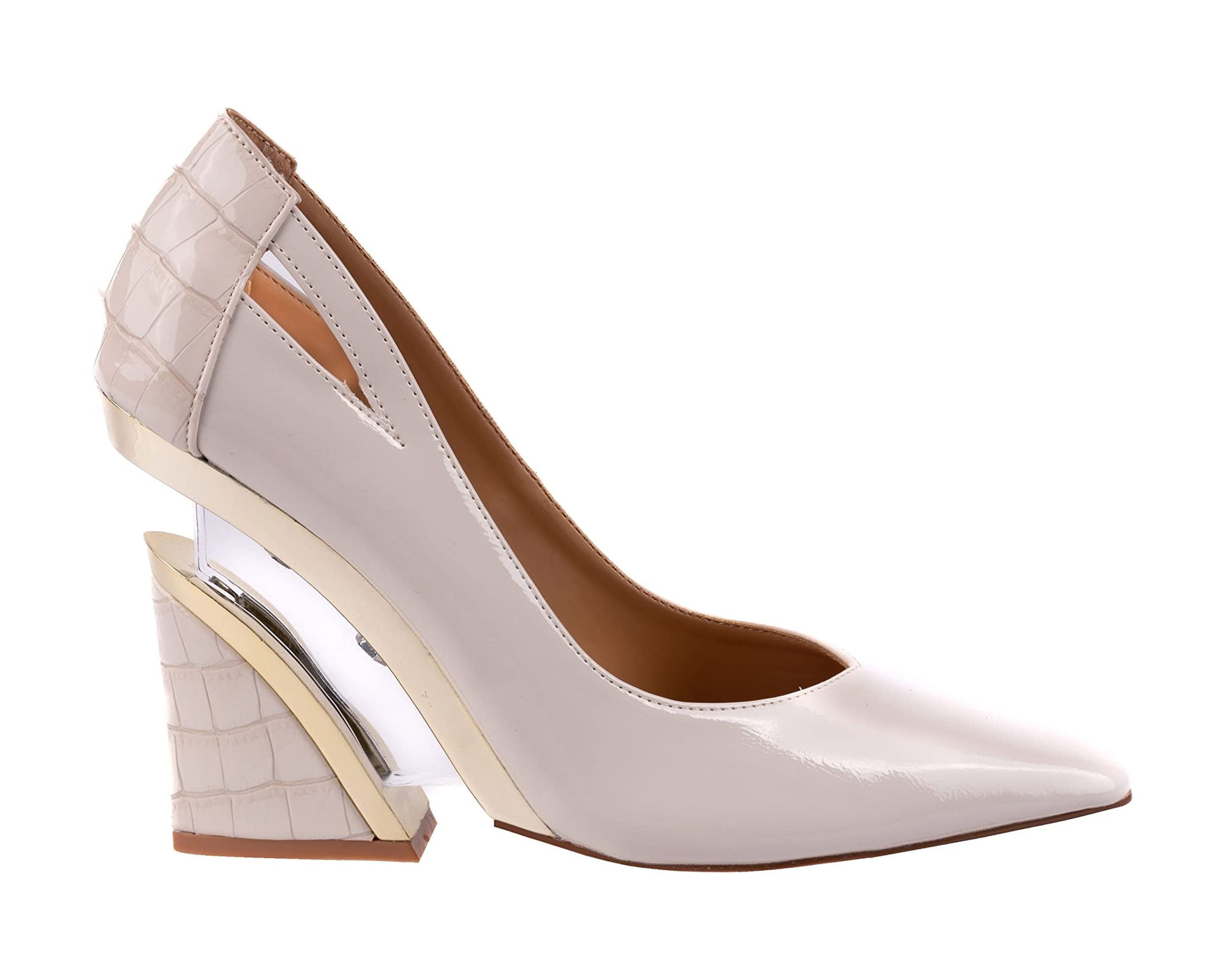 Ninety Union Viper Lucite Wedge Heel Pump, Ivory, 12 - Walmart.com