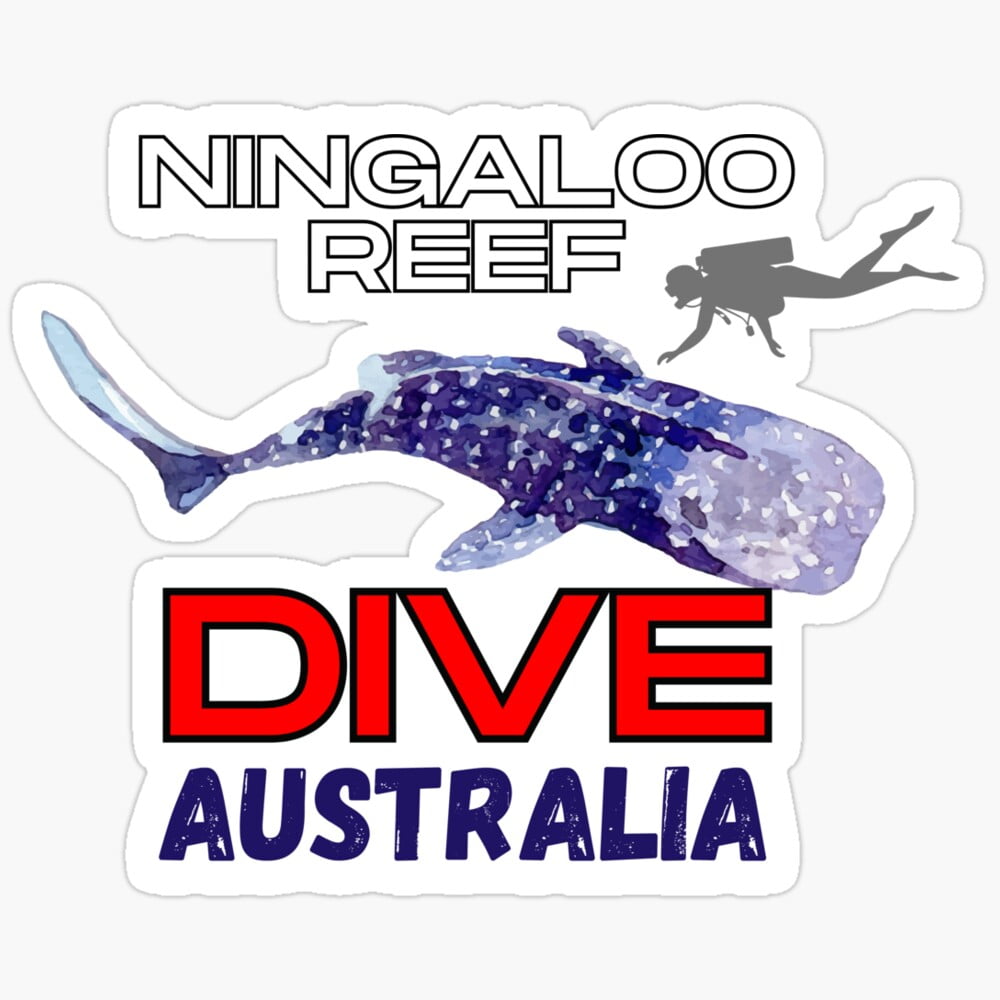 Ningaloo Reef Australia Scuba Diving Sticker Phone Decal Water Bottle ...