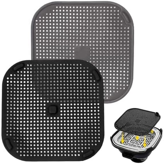 Ninja Air Fryer Splatter Screen,Mat with Secure Lock Tabs & Easy-Lift ...