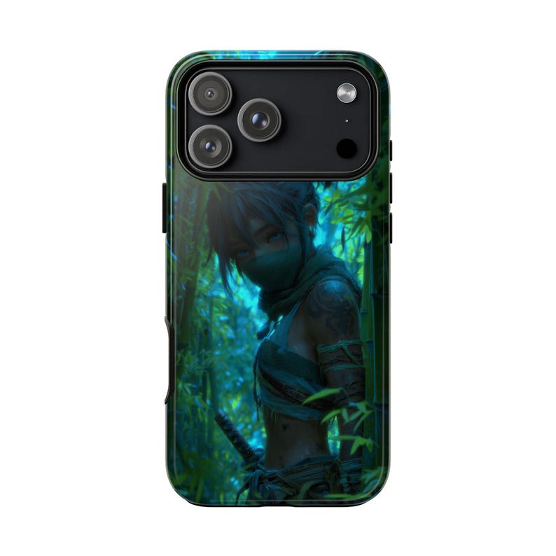 Ninja Anime Girl Bamboo Forest Warrior Artistic Illustration Phone Case ...