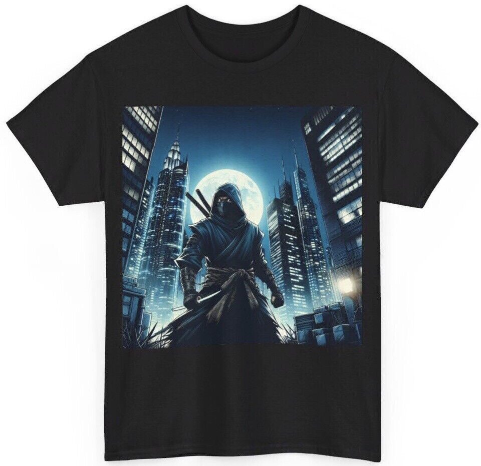 Ninja Assassin T Shirt - Warrior Fantasy Art Retro Comics Style Tee ...