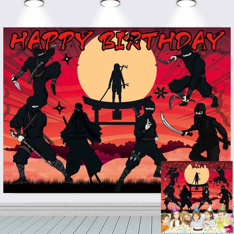 Ninja Birds Backdrop Banner Party Supplies Poster Movie Theme ...