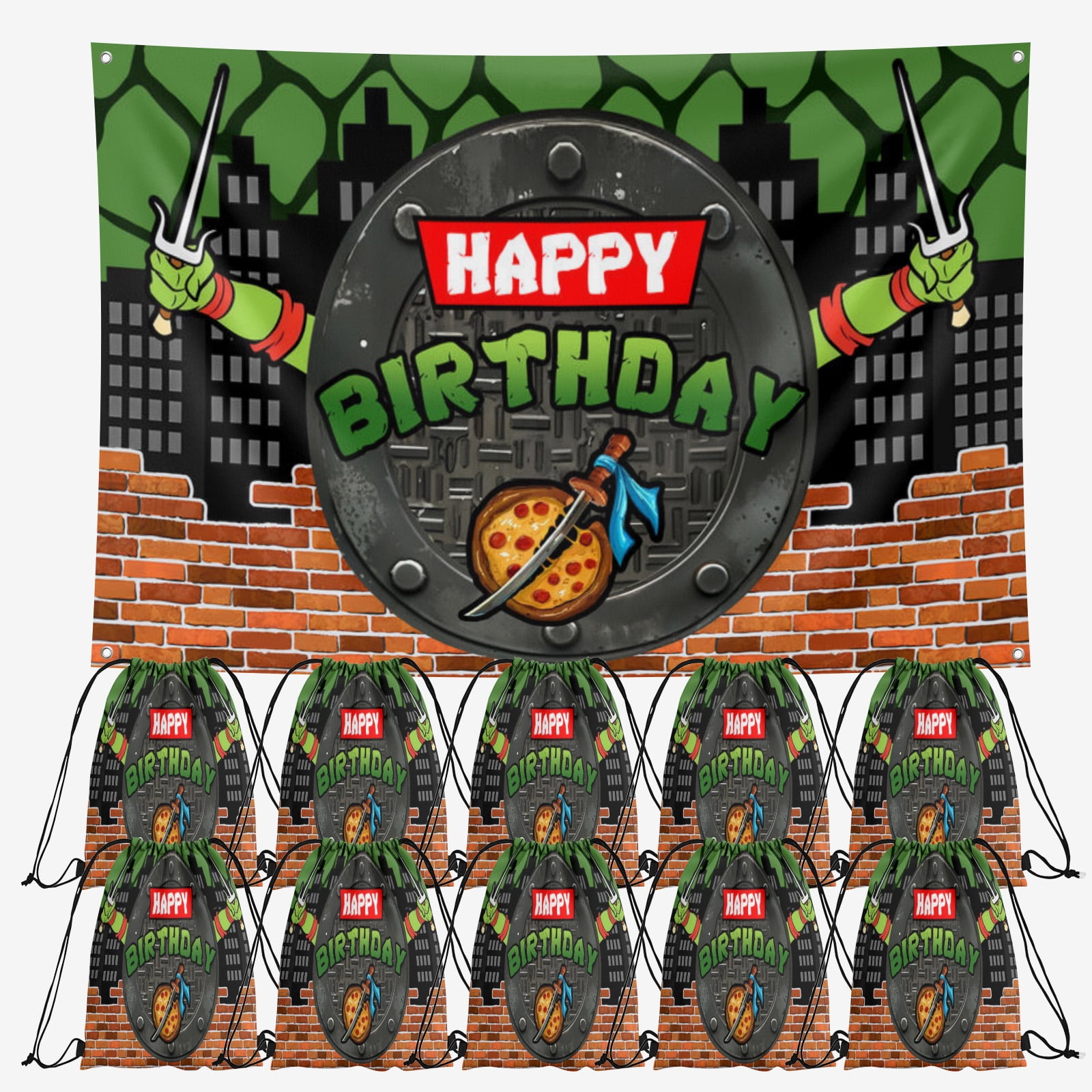 Ninja Birthday Party Supplies,20 Pieces Ninja Candy Drawstring Bag ...