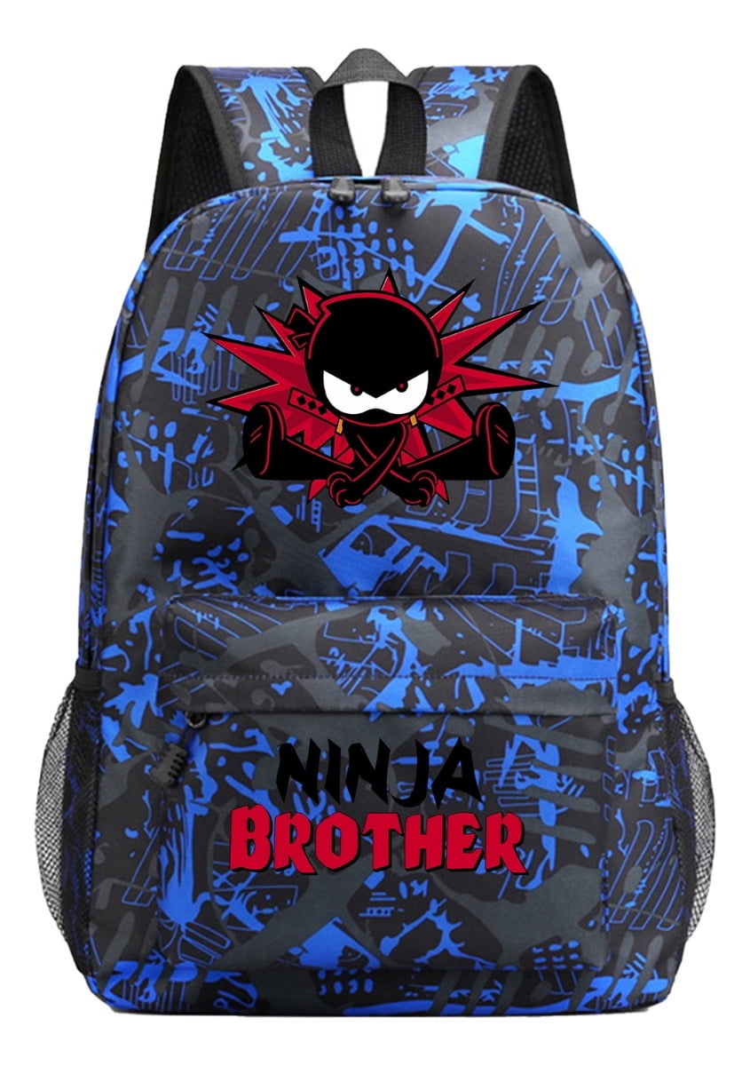 Ninja Brother Camo Pattern School Backpack for High School Students ...