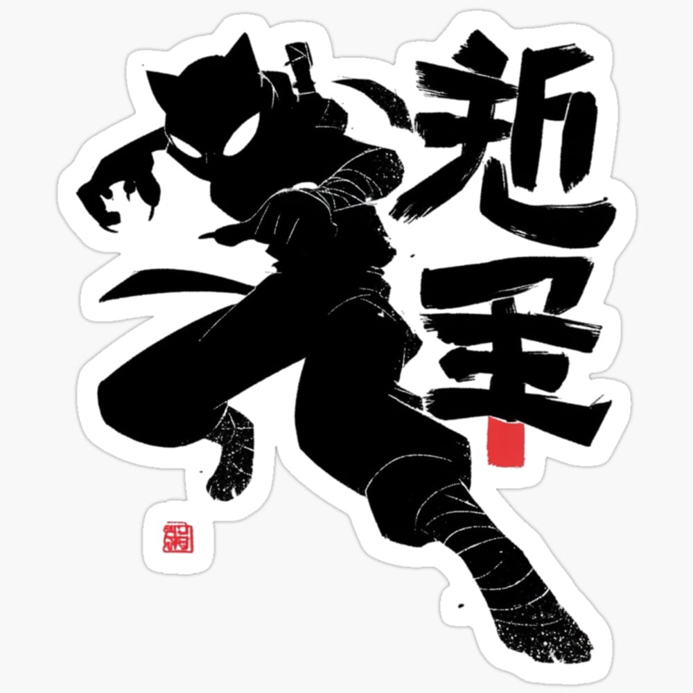 Ninja Cat Stickerphone Decal Water Bottle Stickers, Vinyl Stickers For ...