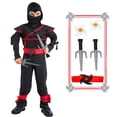 Ninja Costume Kids Ninja Muscle Costumes Boys Ninja Set Accessories ...
