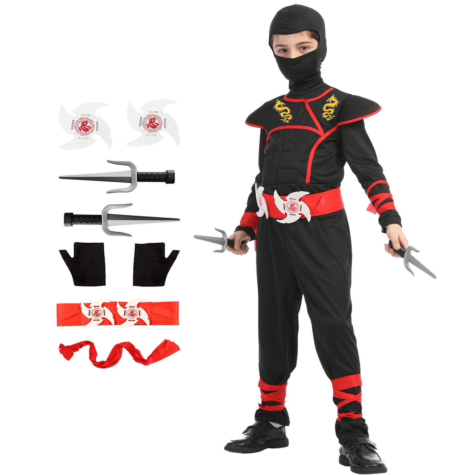 Ninja Costumes Boy Ninja Costume Set Kids Halloween Ninja Costumes ...