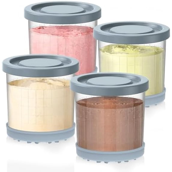 for Ninja Creami Pints and Lids-4 Pack, 16OZ Container Compatible with ...