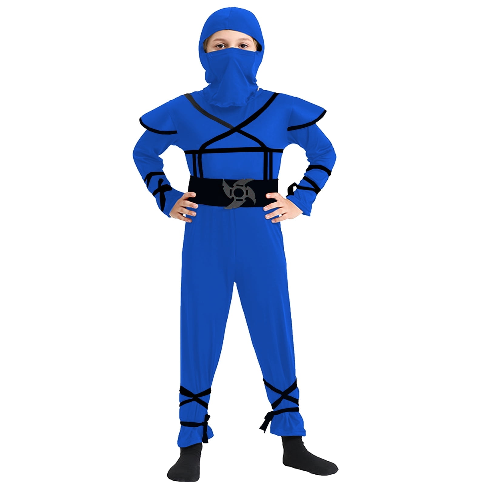 Ninja Deluxe Costume Set for Kids Blue Muscle Ninja Costume Ninja ...