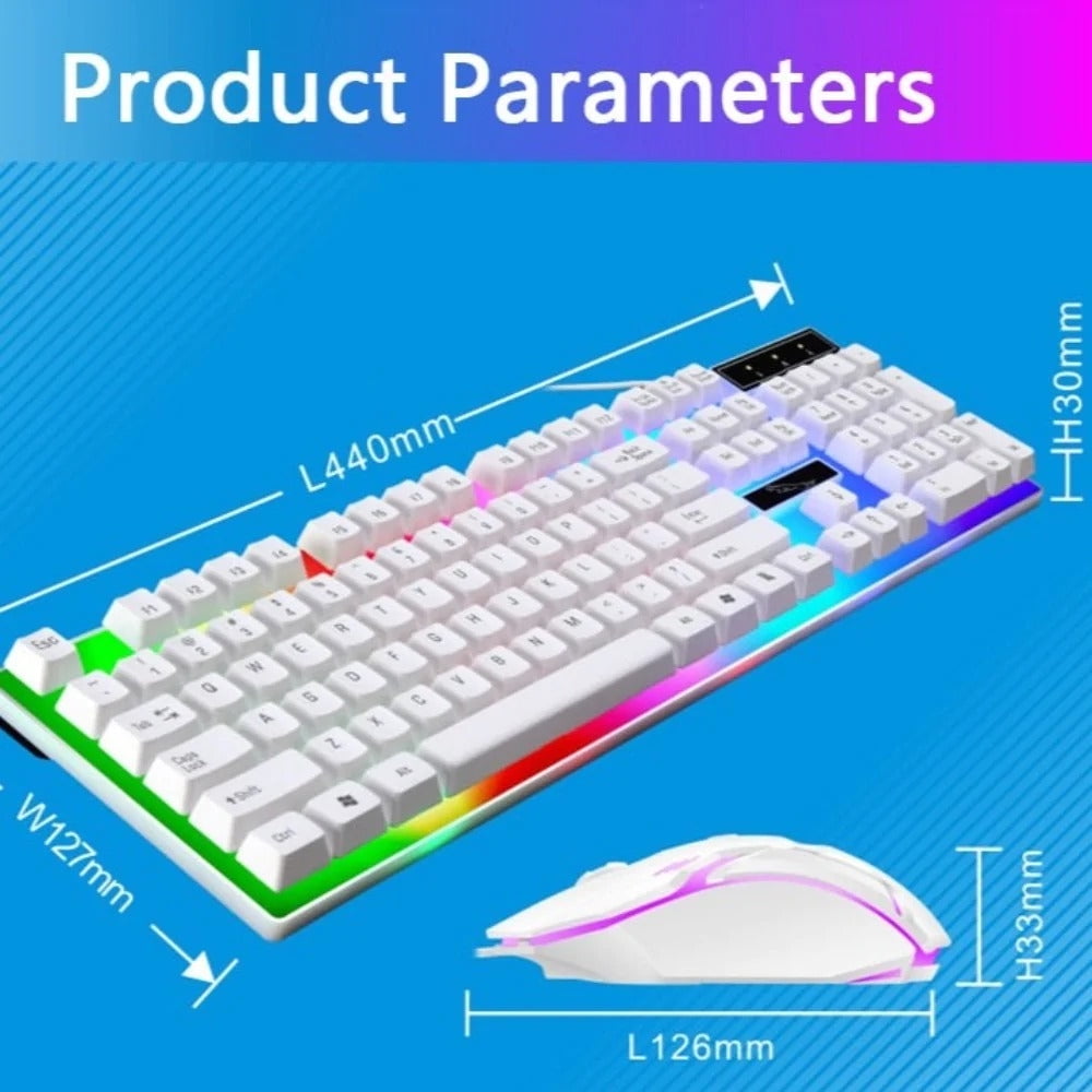 Ninja Dragons White Knight Gaming Keyboard and Mouse Set - Walmart.com