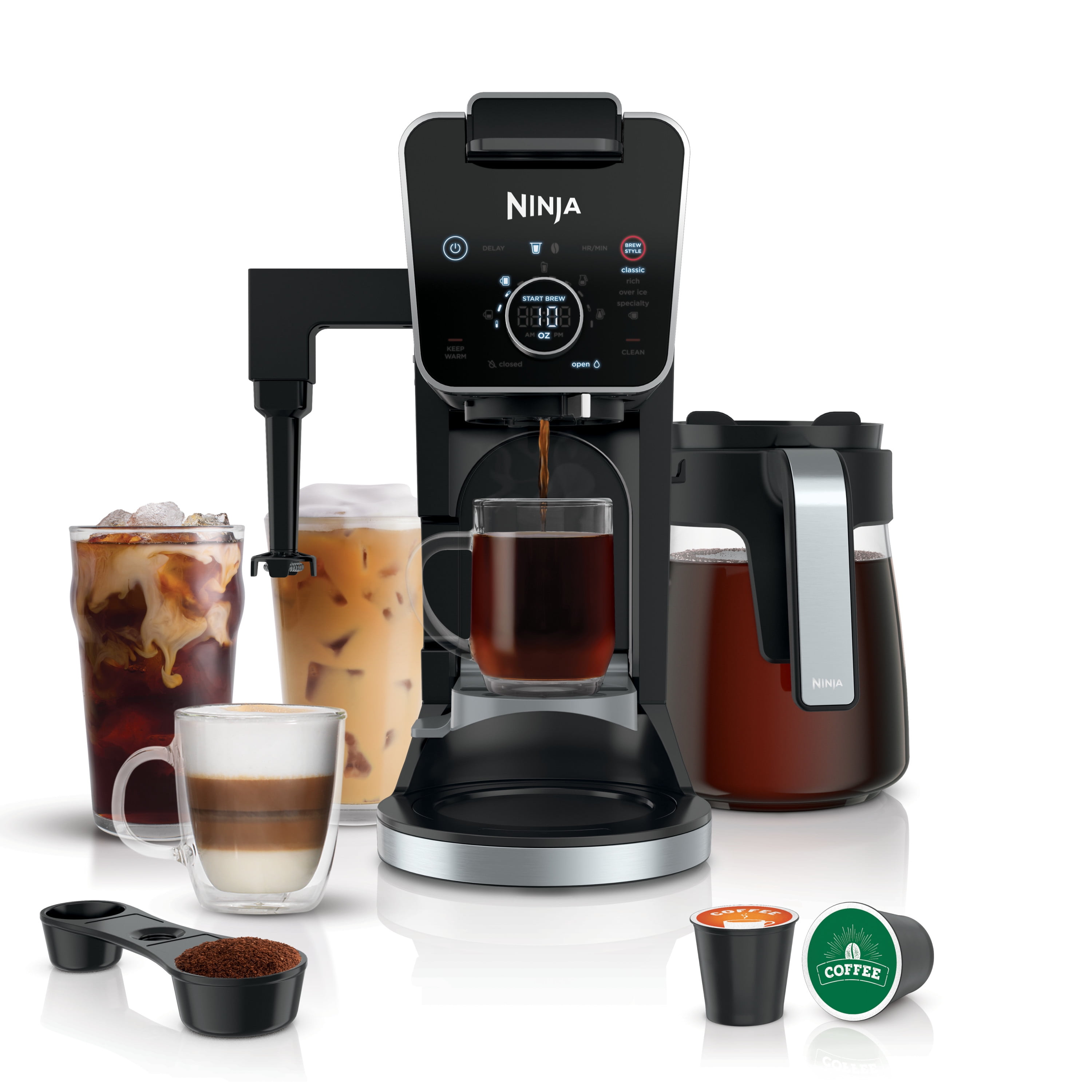 Ninja Dual Brew System XL Coffee Duo Brewer, Single-Serve, K-Cup Pod ...