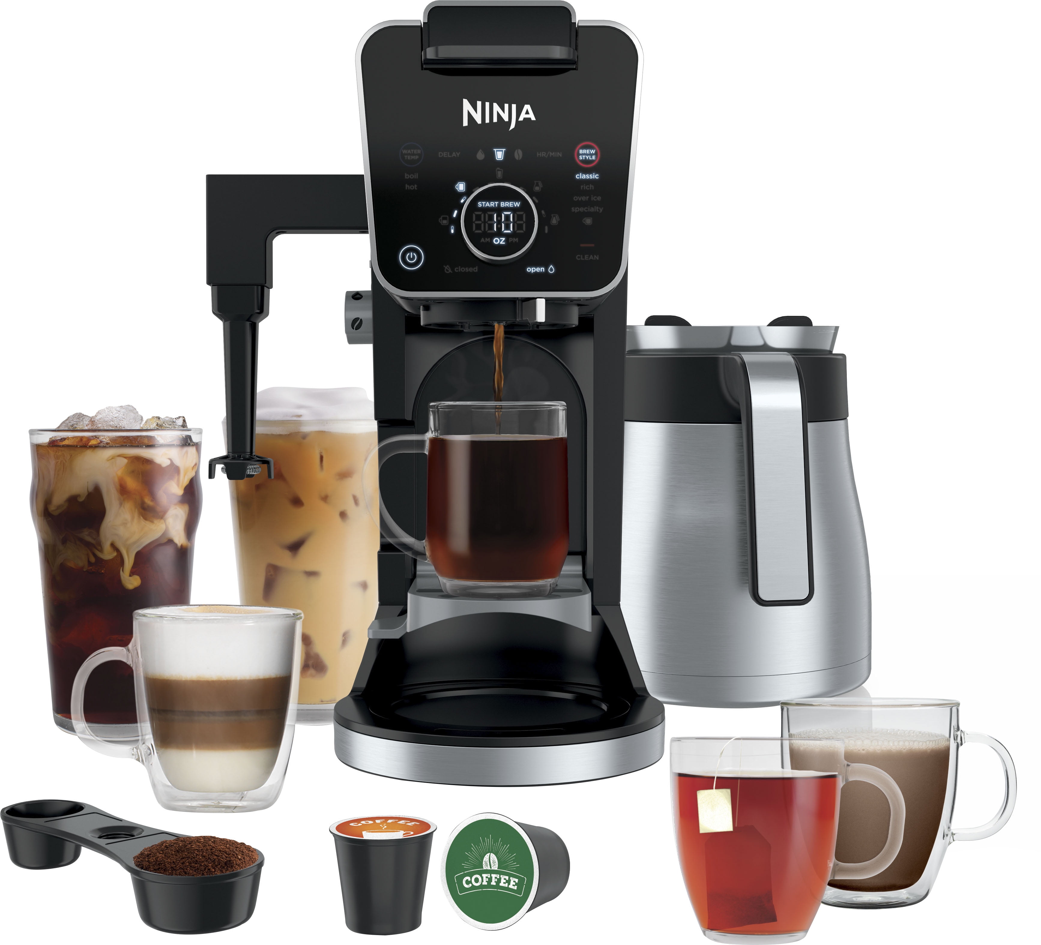 Ninja DualBrew 12-Cup Coffee System - K-cup compatible, 4 brew styles ...