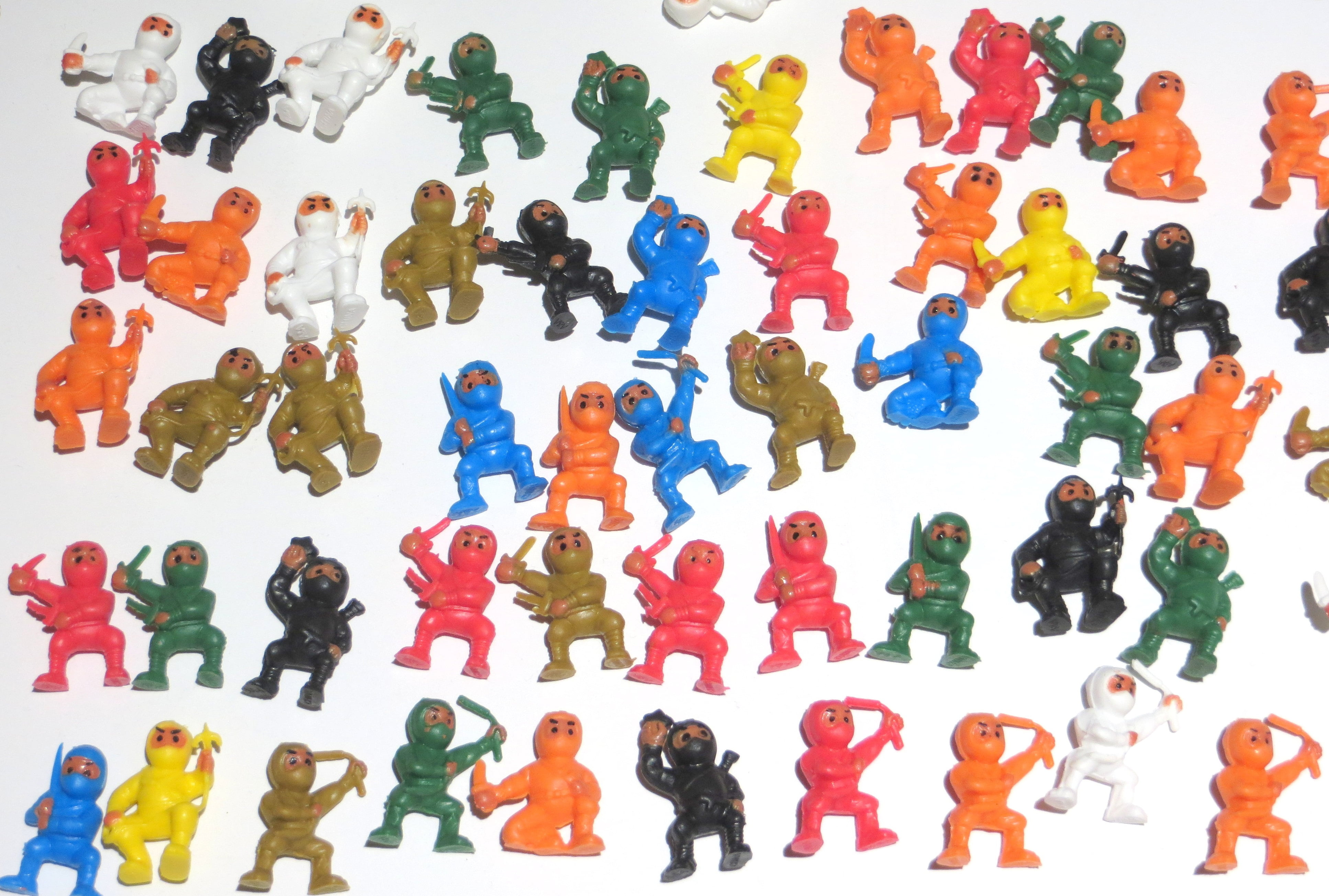 Ninja Fighters Karate Figures 100 Assorted Colorful (Cake Toppers ...