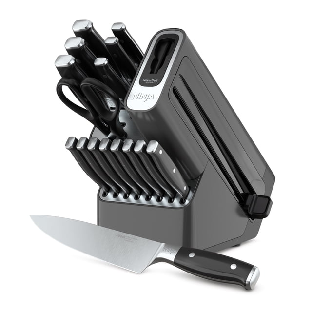 Ninja Foodi NeverDull 17-Piece Knife Set, Cutlery System for Kitchen ...