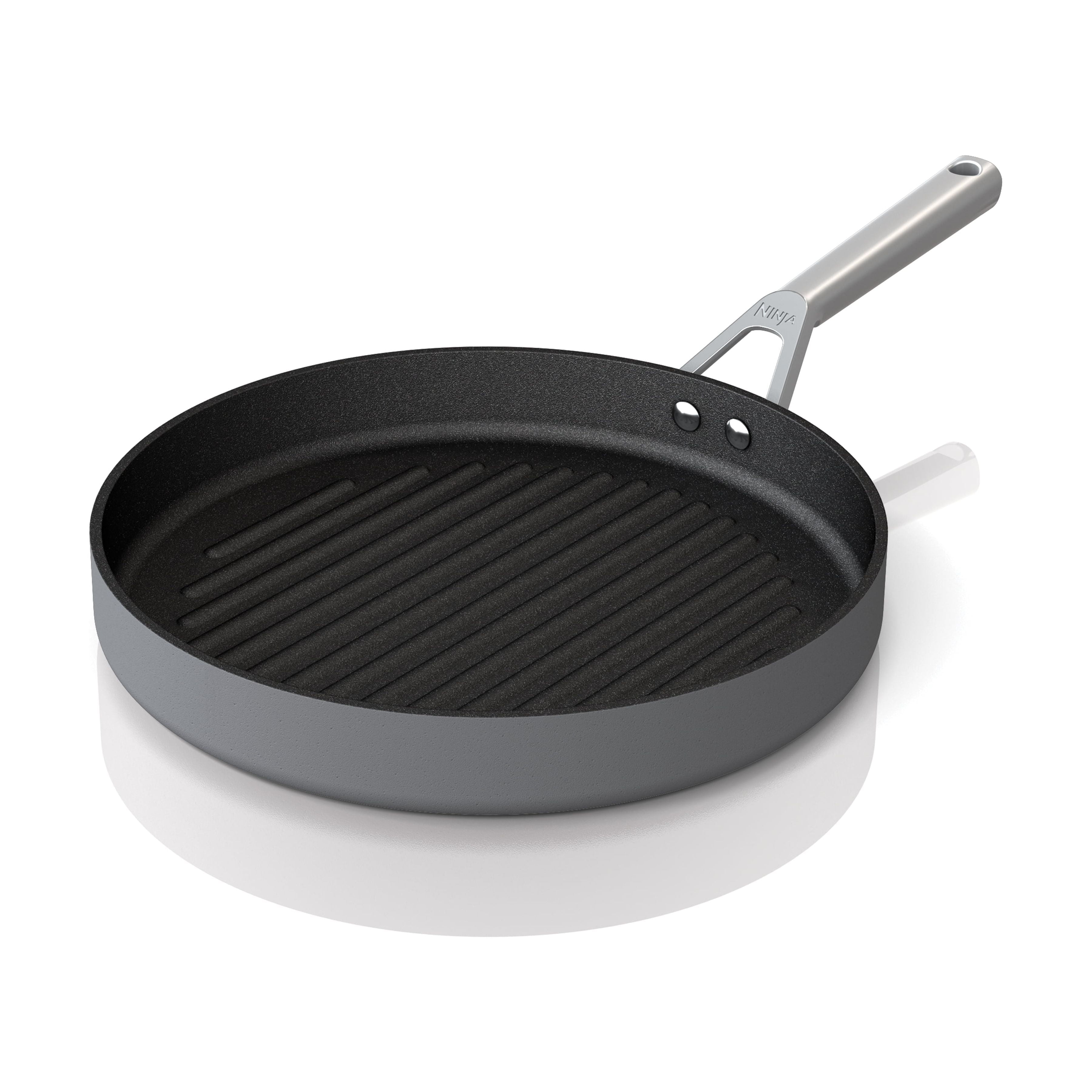 "Ninja Foodi NeverStick Premium 12"" Lid Non-Stick Round Grill Pan For ...