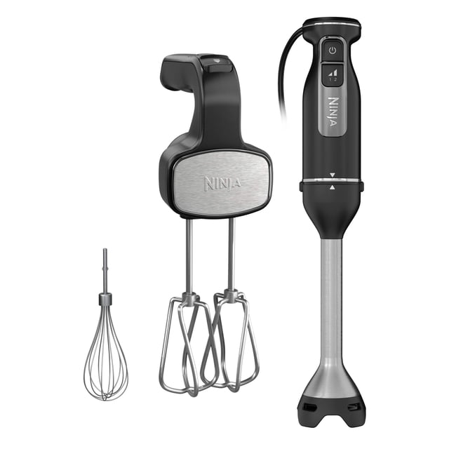 Ninja Foodi Power Mixer, Black Blender & Mixer Combo, Whisk, Beaters, 3 ...