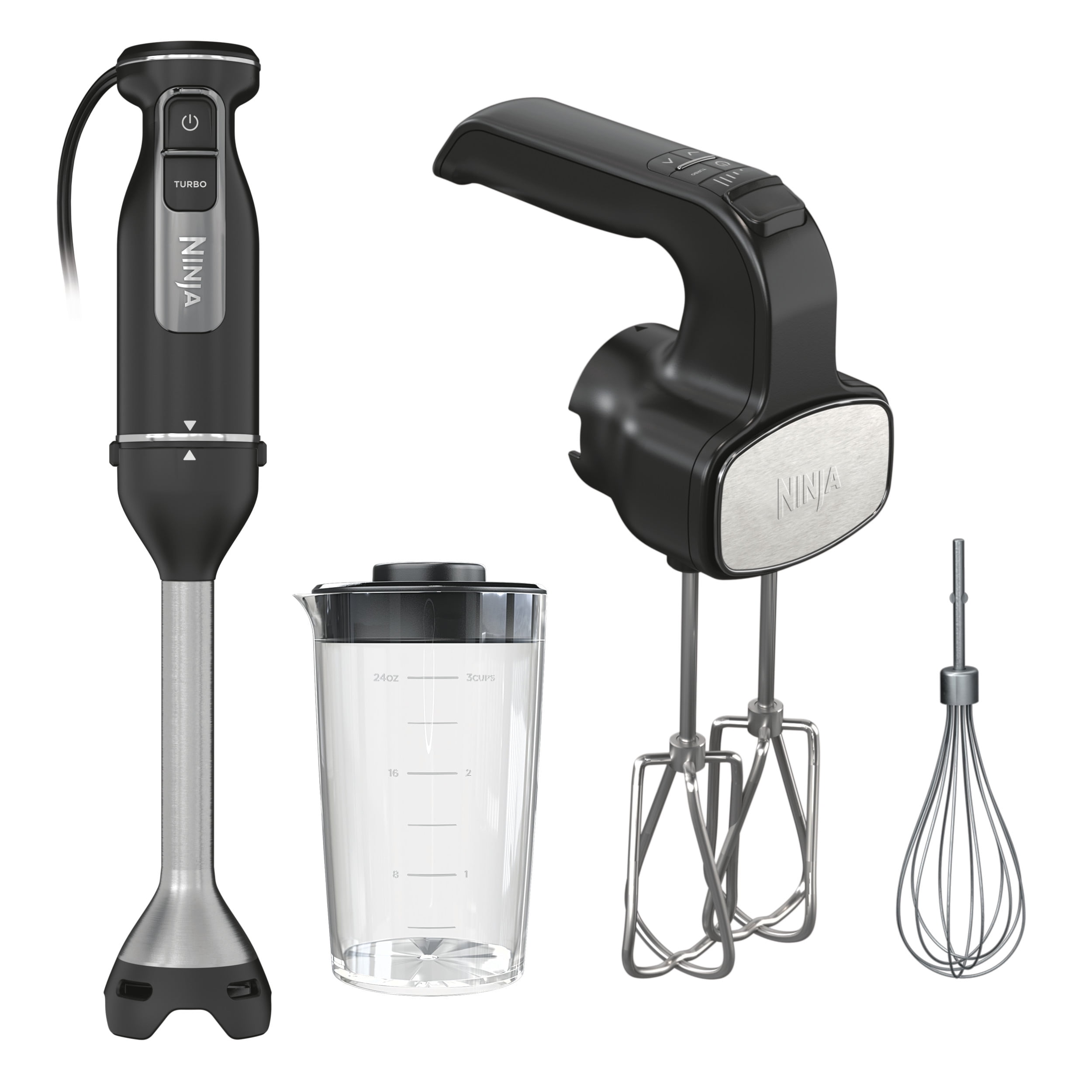 Free Shipping! Ninja Foodi Power Mixer System with Hand Blender and Hand Mixer Combo and 3-Cup ...