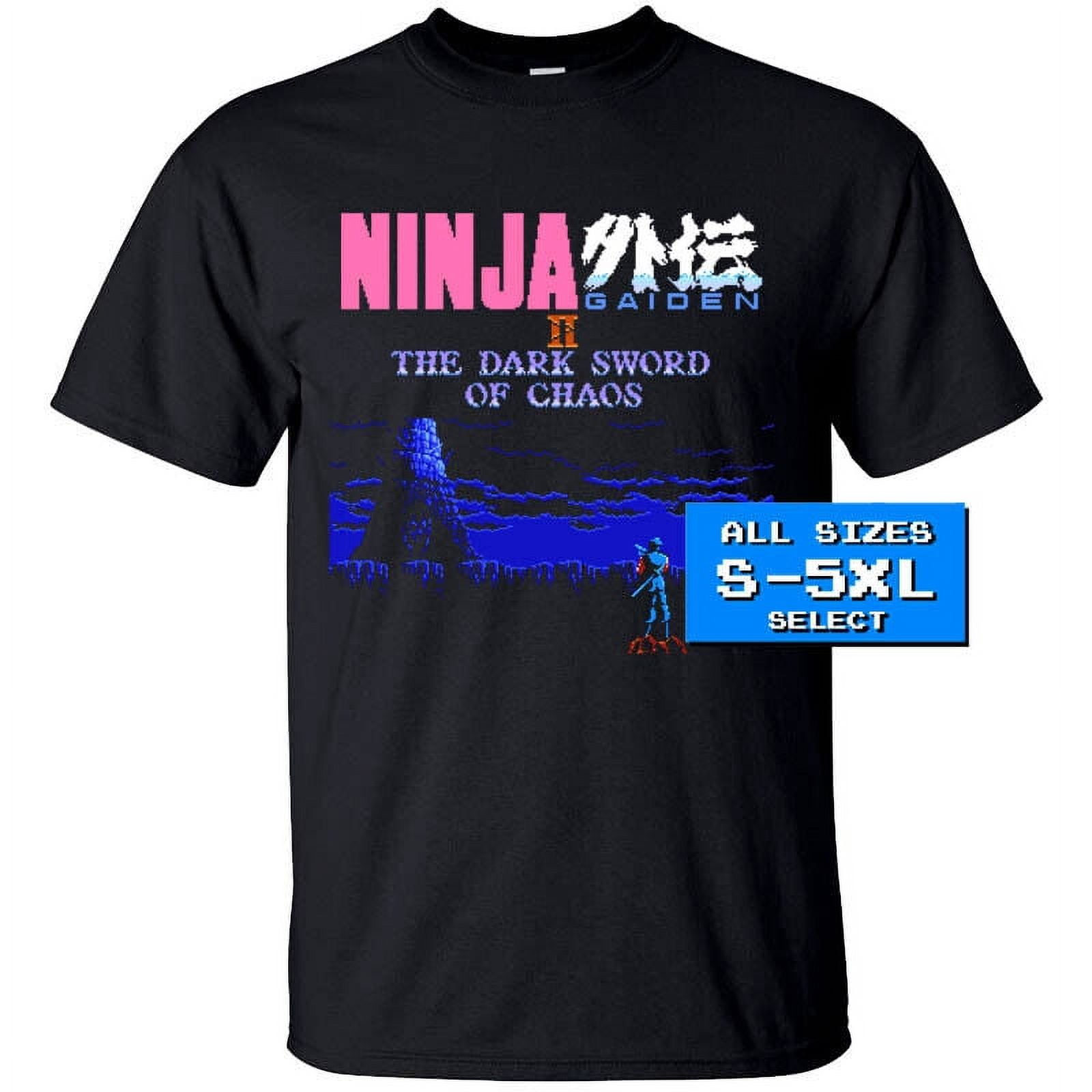 Ninja Gaiden 2 NES start screen V2 T Shirt BLACK all sizes S-5XL 100% ...