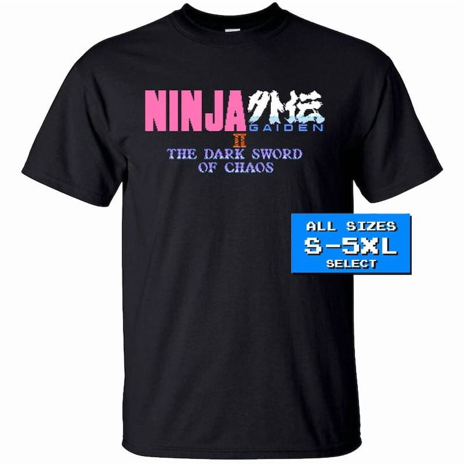 Ninja Gaiden 2 Start Screen T Shirt BLACK All Sizes S-5XL 100% Cotton NES Famicom Nintendo Game ...
